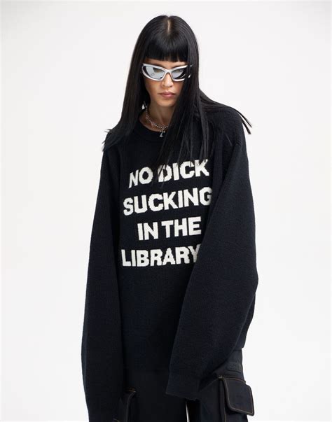 Свитер No Dick Sucking In The Library Sorry Im Not™ УНИСЕКС ЦВЕТ ЧЕРНЫЙ Sorry Im Not
