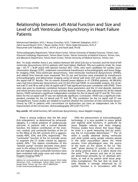 Digital Article Delivery Services On Linkedin Relationship Between Left Atrial