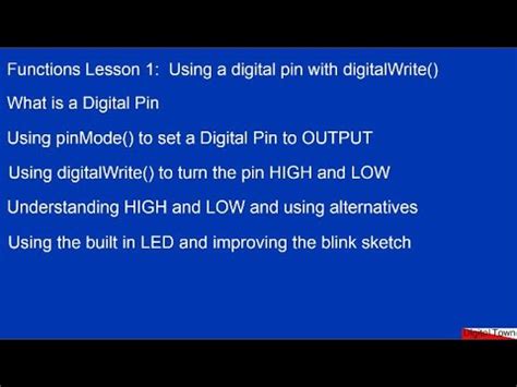 Arduino C Course Lesson 1 Using Digital Pins DigitalWrite YouTube