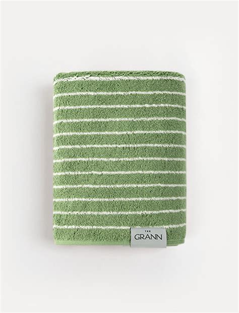 그란 더 그란 페이스 타월 세이지 스트라이프 2p 위시버킷