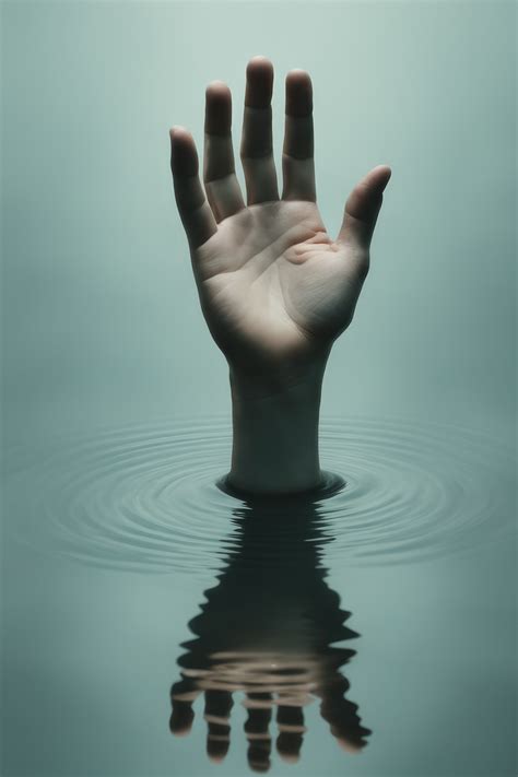 Download Hand Reflection Water Royalty Free Stock Illustration Image
