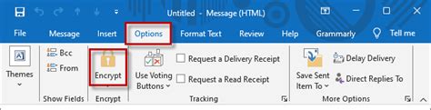 Send Encrypted Email From Outlook