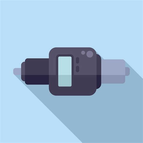 Premium Vector Big Digital Micrometer Icon Flat Vector Scale Tool