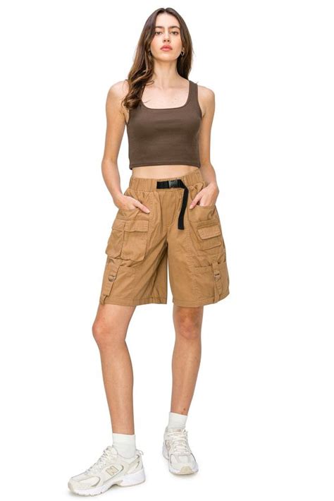 25 Stylish Ideas For Cargo Shorts For Women Knee Length Black Denim