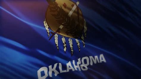 Oklahoma State Flag Waving 4k Backgrounds Motion Graphics Ft