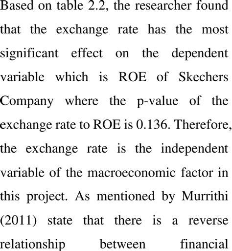 2 Correlation Between Roe And Macroeconomic Factors Download Table