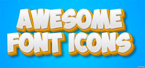 Awesome Font Icons Text Effect And Logo Design Font