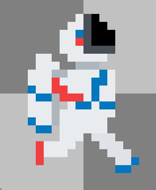 Spaceman Pixel Art By CodingCoder