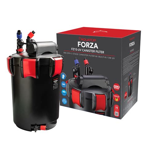 Fz15 Forza 800 Gph Canister Filter W 13w Uv Sterilizer Aquatop