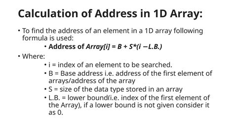 Addresscalculationarrays Pptx