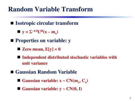 Outline Variance Matrix Of Stochastic Variables And Orthogonal Transforms Principle Component