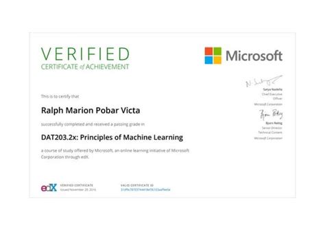 Microsoft Dat203x Certificate Edx Pdf