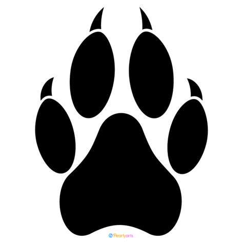 Free Wolf Paw Print Clipart Royalty Free Pearly Arts