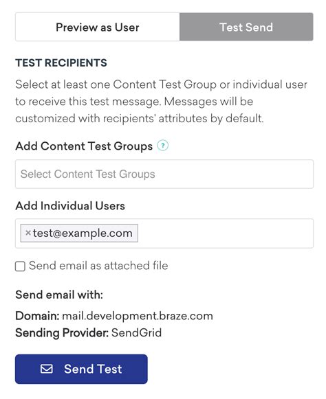 Sending Test Messages