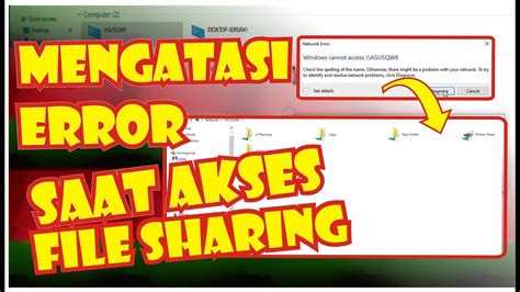 Cara Mengatasi Windows Cannot Access File Sharing Atau Folder Youtube