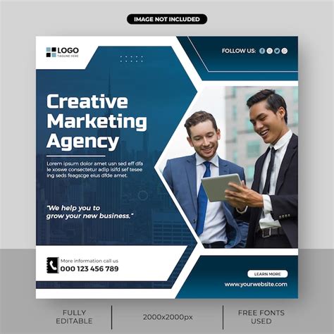 디지털 마케팅 에이전시 기업 배너 또는 소셜 미디어 게시물 템플릿 프리미엄 Psd 파일