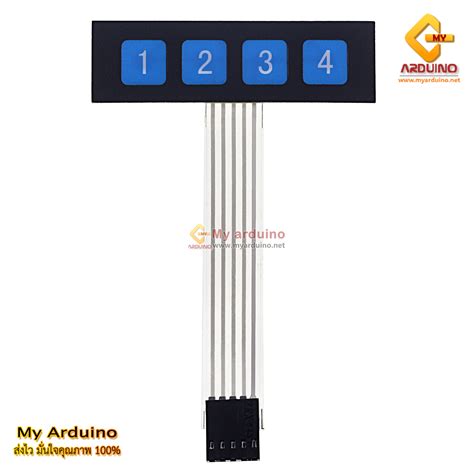 Membrane Keypad Matrix Switch 1x4 ขาย Arduino อุปกรณ์ Arduino คุณภาพดี ราคาถูก ส่งไว ส่งฟรี