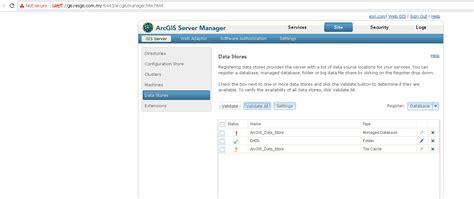 Data Store In Server Manager Esri Community