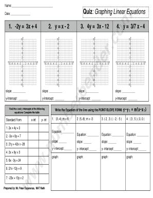 Slope Quiz Pdf Fill Online Printable Fillable Blank PdfFiller