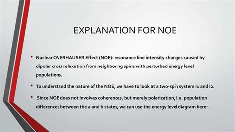 Nuclear Overhauser Effect Pptx