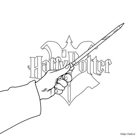 Harry Potter Sihirli Çubuk Boyama Sayfası