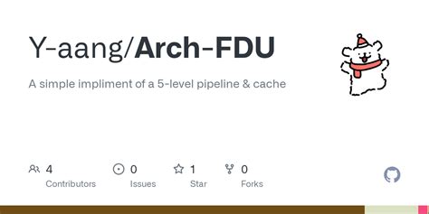 GitHub Y Aang Arch FDU A Simple Impliment Of A 5 Level Pipeline Cache