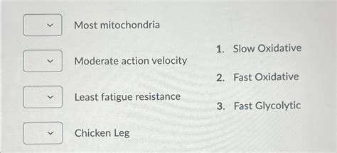 Solved Most Mitochondriamoderate Action Velocityslow