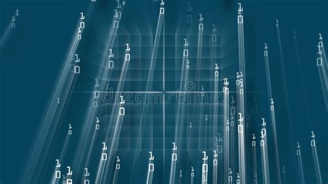 network data binary on blue grid background animation stock footage