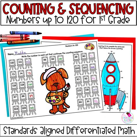 Counting To 120 First Grade Math Worksheets Skip Counting Number Sequencing Made By Teachers