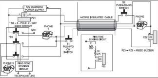 2 LINE INTERCOM CUM TELEPHONE LINE CHANGEOVER