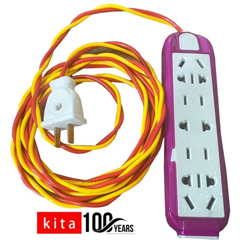 1 Purple Extension Socket Extension Cord Safety Protection Kita100years Shopee Philippines