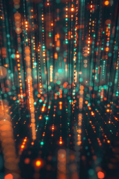 Data Code Binary Background Digital Binary Data On Computer Screen Matrix Pattern Cyberspace