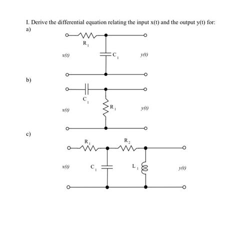 Solved I Derive The Differential Equation Relating The Chegg