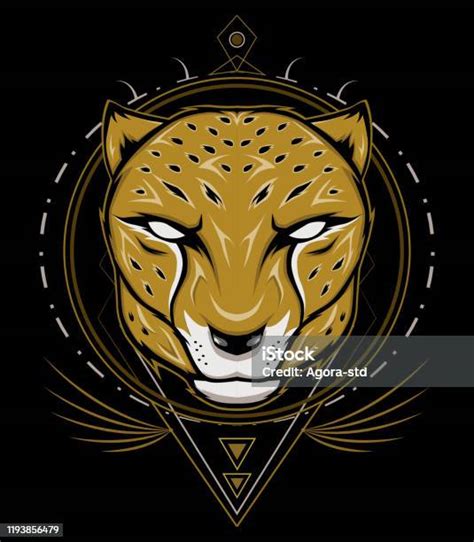 치타 헤드 스포츠 팀을위한 마스코트 엠블럼 티셔츠 및 배지에 대한 벡터 일러스트레이션 벡터 가공의 인물에 대한 스톡 벡터 아트 및 기타 이미지 Istock