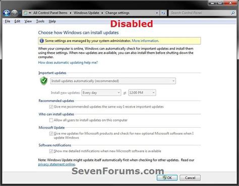 Windows Update Enable Or Disable Access Tutorials