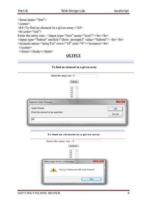 Webdesing Lab Part Bjavascript Pdf