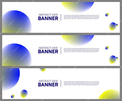 Premium Vector Abstract Web Banner Design Vector Set Templates Horizontal Header Web Banner