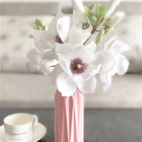 Искусственные Рождественские цветы магнолии украшение для дома свадьбы автомобиля