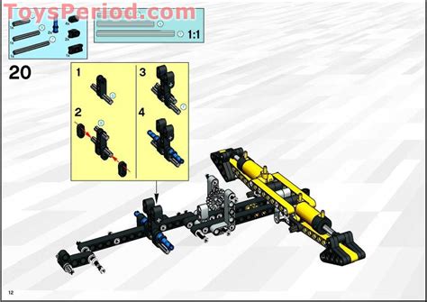 Lego 8455 Back Hoe Loader Backhoe Instructions And Parts List