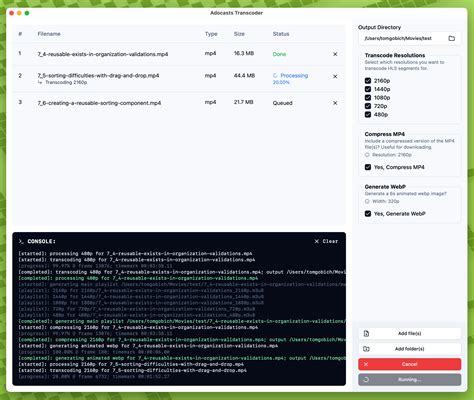 Github Adocaststranscoder A Tauri And Vue 3 Desktop Application That