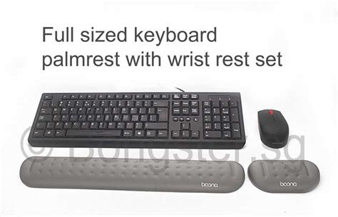 Ergonomic Keyboard Palm Rest With Wrist Rest Set Computers Tech Parts Accessories Mouse