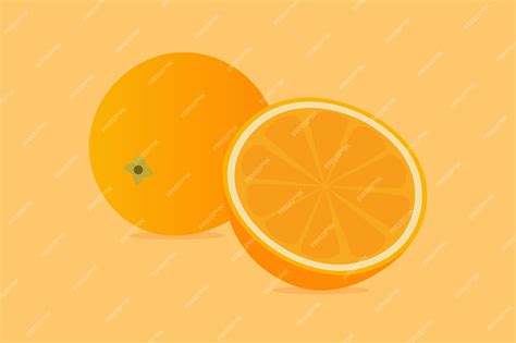 오렌지 벡터 디자인 빨간색 배경의 일러스트 레이터 프리미엄 벡터