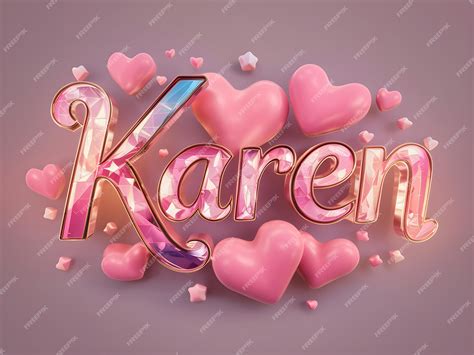 Premium Vector Karen Name Logo Design Background Karen Name Typography Beautiful Art Vector Format