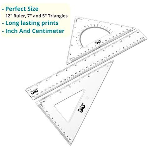 Mr Pen Triangle Ruler Square And Ruler Set 3 Pack Set Square Square Ruler