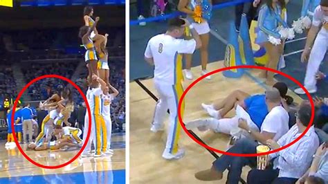 Ucla Cheerleader Takes A Tumble Twice Itg Next