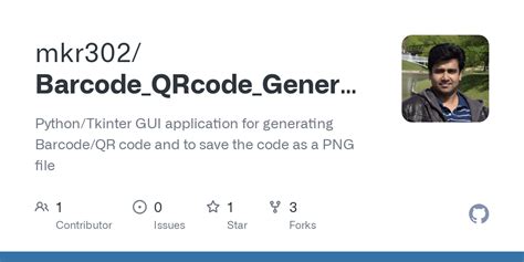 Barcodeqrcodegeneratorappbarcodeqrcodegeneratorguiapp Pythontkinterv10py At Main