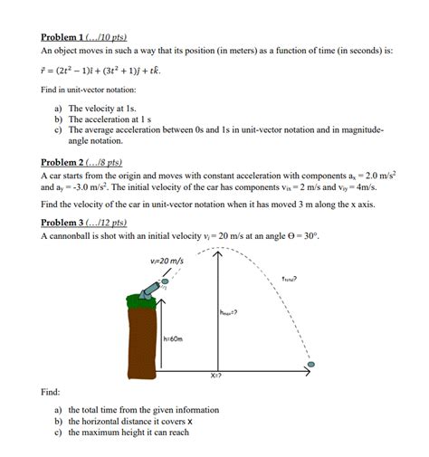 Solved Problem 1 10 Pts An Object Moves In Such A Way Chegg Com