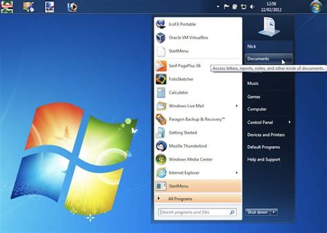 Put The Windows 7 Start Button Where You Want It