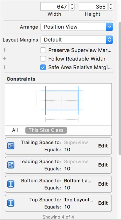 Ios Constraint Issues In Xcode 9 0 Stack Overflow