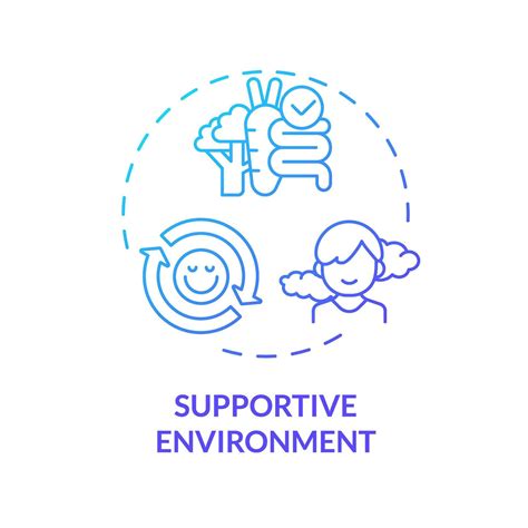 2d Gradient Icon Supportive Environment Concept Isolated Vector